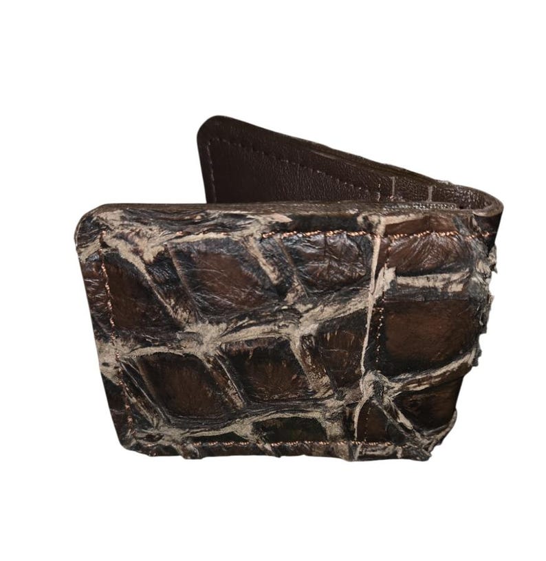 Brown Pirarucu Fish Skin Bi Fold Card Wallet - Etsy