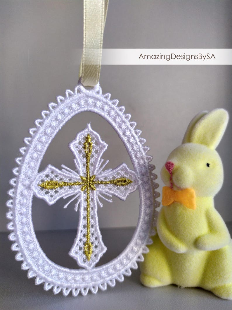 FSL Easter Egg Machine Embroidery Design Download, Religious Cross Free ...