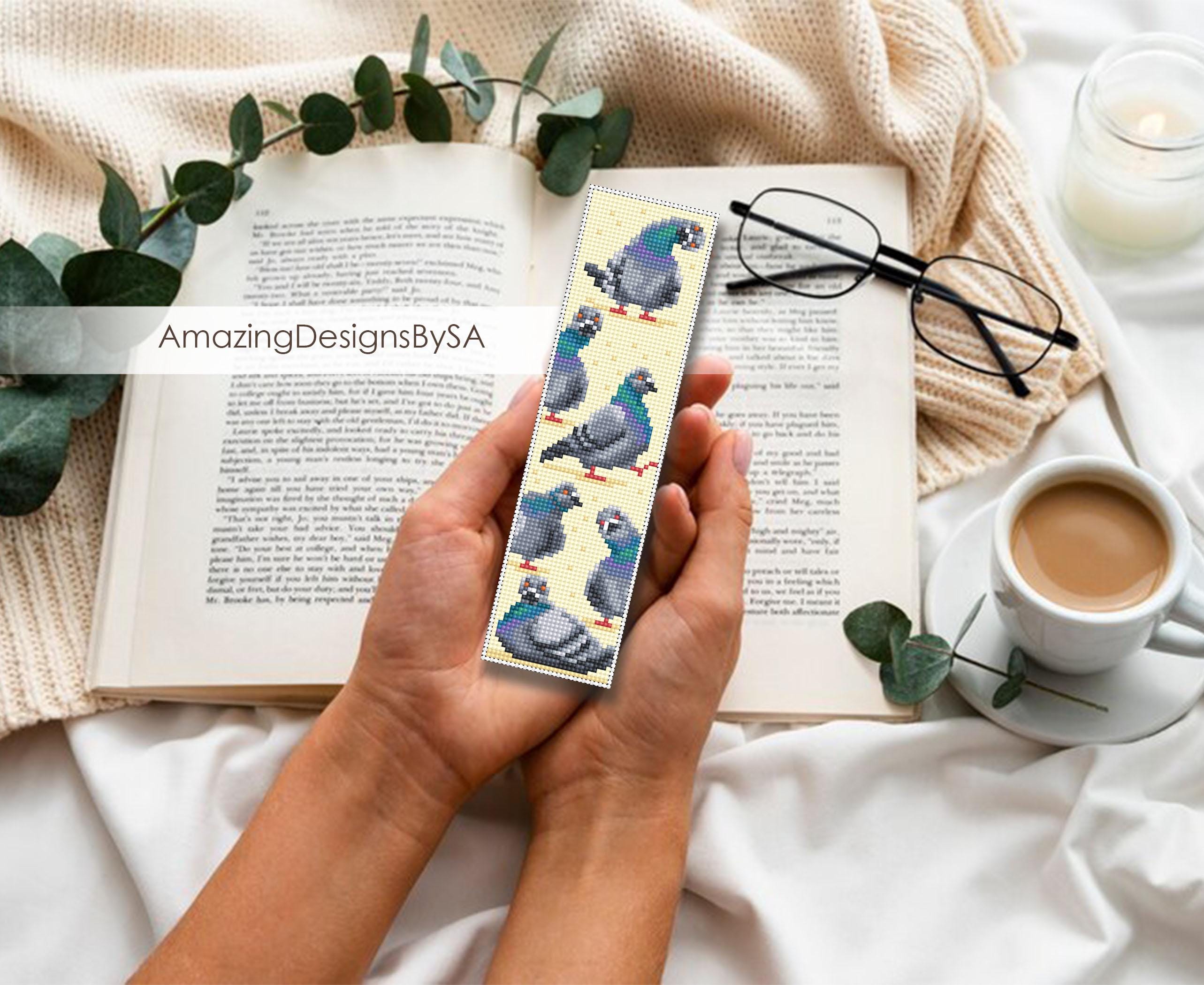 Funny Pigeon Bookmark Cross Stitch Pattern PDF Download Small Pigeons ...