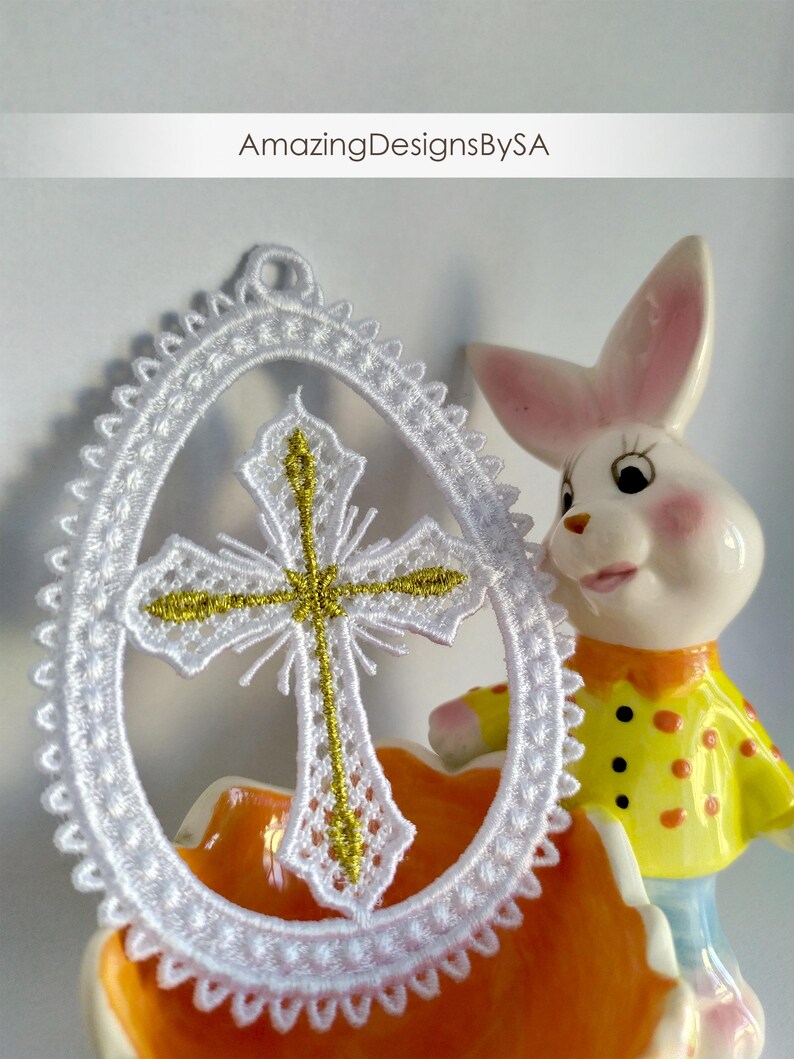 FSL Easter Egg Machine Embroidery Design Download, Religious Cross Free ...