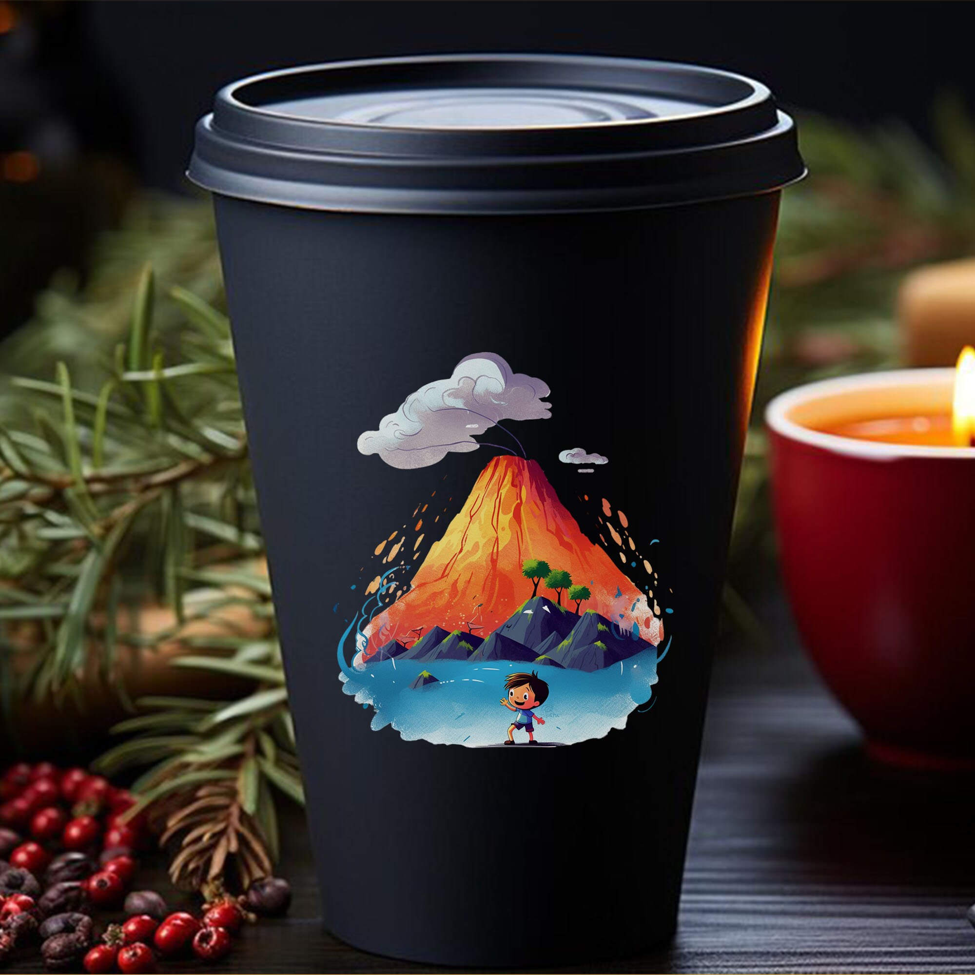 Volcano Vintage PNG Instant Digital Download Tshirt Design Print ...