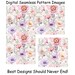 Whimsical Watercolor Blooms - 20 Seamless PNG, Floral Paper, Flowers ...