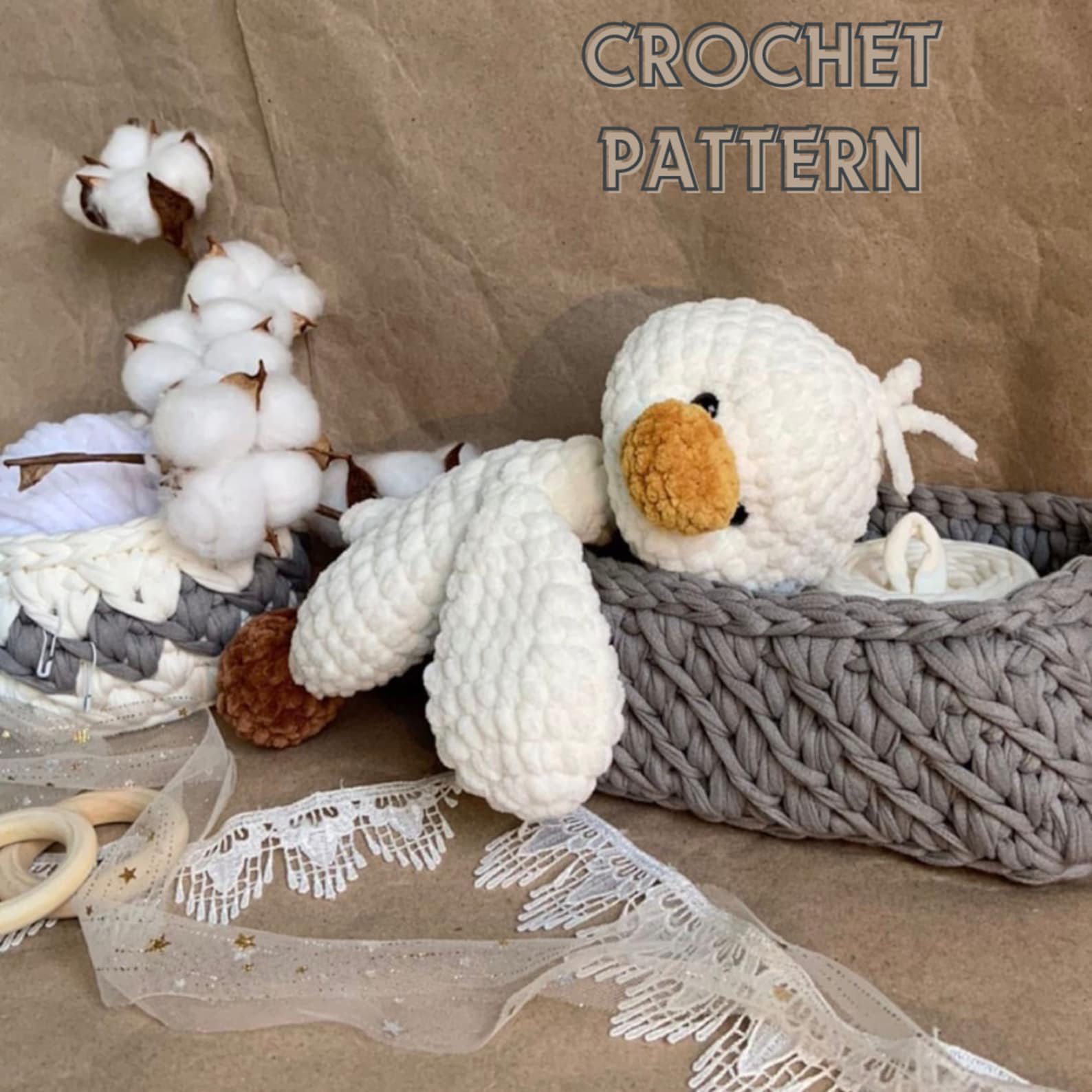 Crochet Duck Pattern, Crochet Pattern Baby Security Blanket Duckling ...