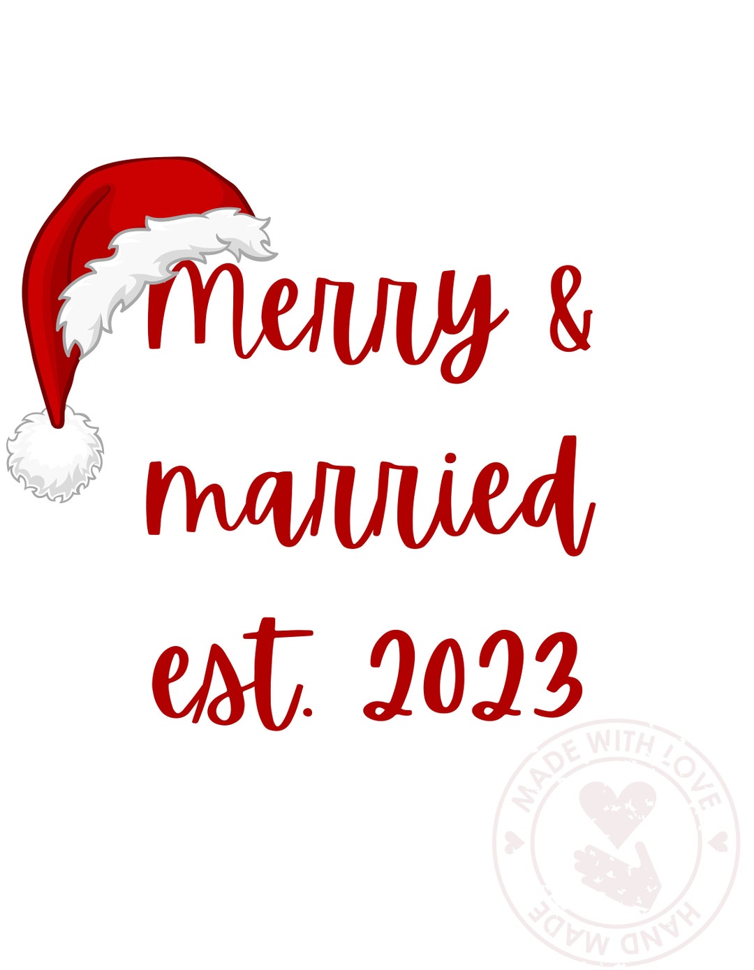 Mr. &. Mrs. Holiday Santa Hat and Reindeer Ears Svgs and Merry and ...