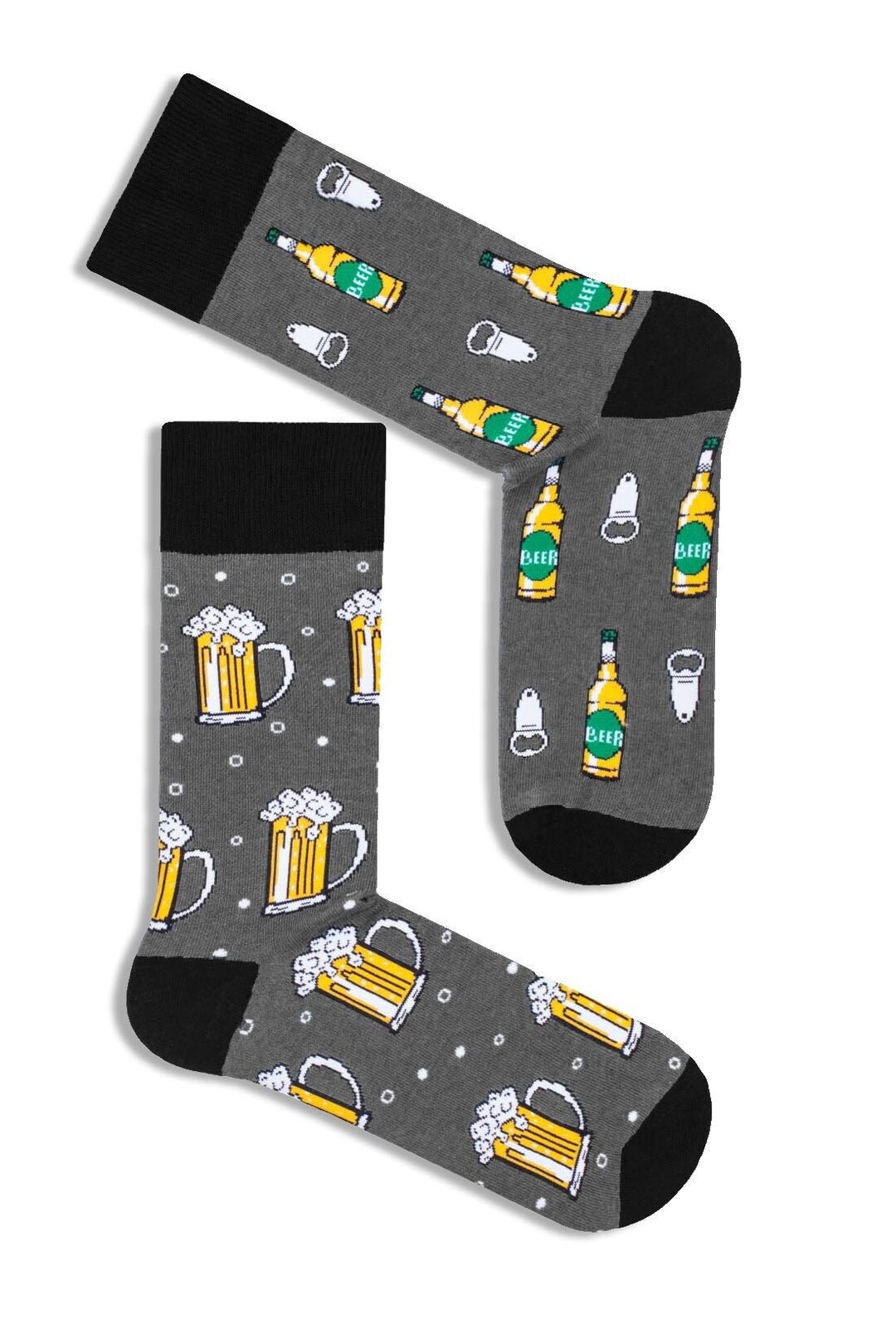 Beer Mug Bottle of Beer Pint of Beer Men Socks, Funny Socks, Cozy Socks ...