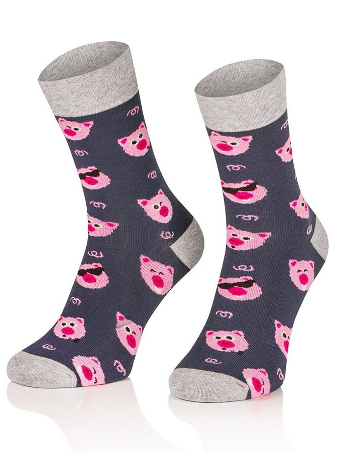 Piggy Happy Cool Pig Men Socks, Funny Socks, Cozy Socks, Men Socks ...