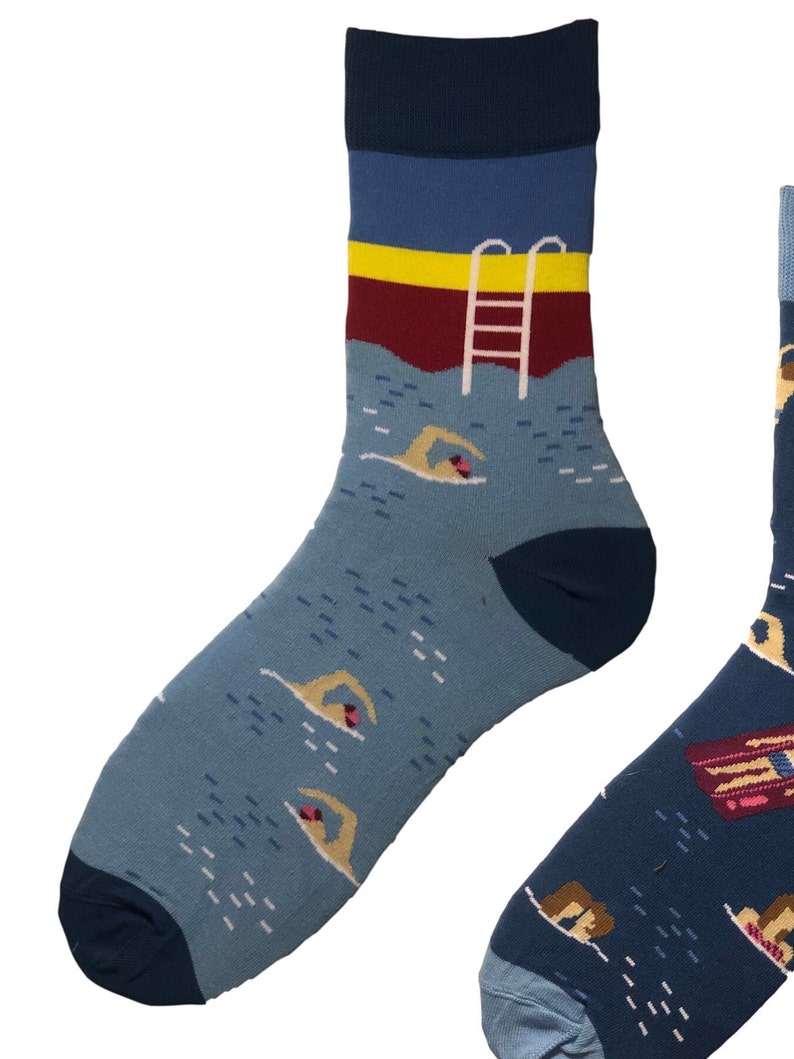Swimmer Swim Swimming Pool Unisex Socks, Funny Socks, Cozy Socks, Men ...
