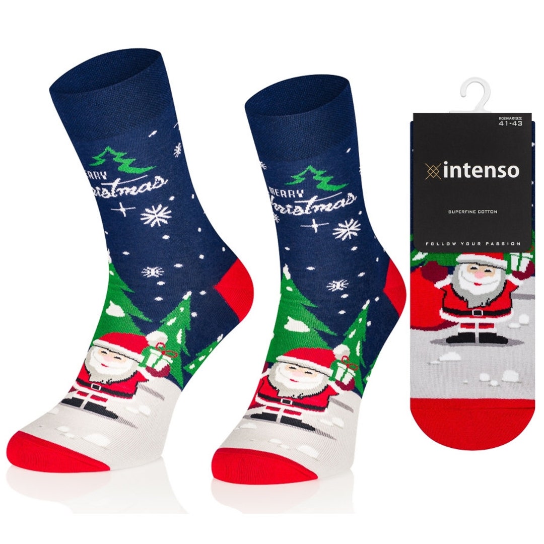 Rudolph Reindeer Santa Claus Socks, Comfy Cotton, Christmas Gift - Etsy