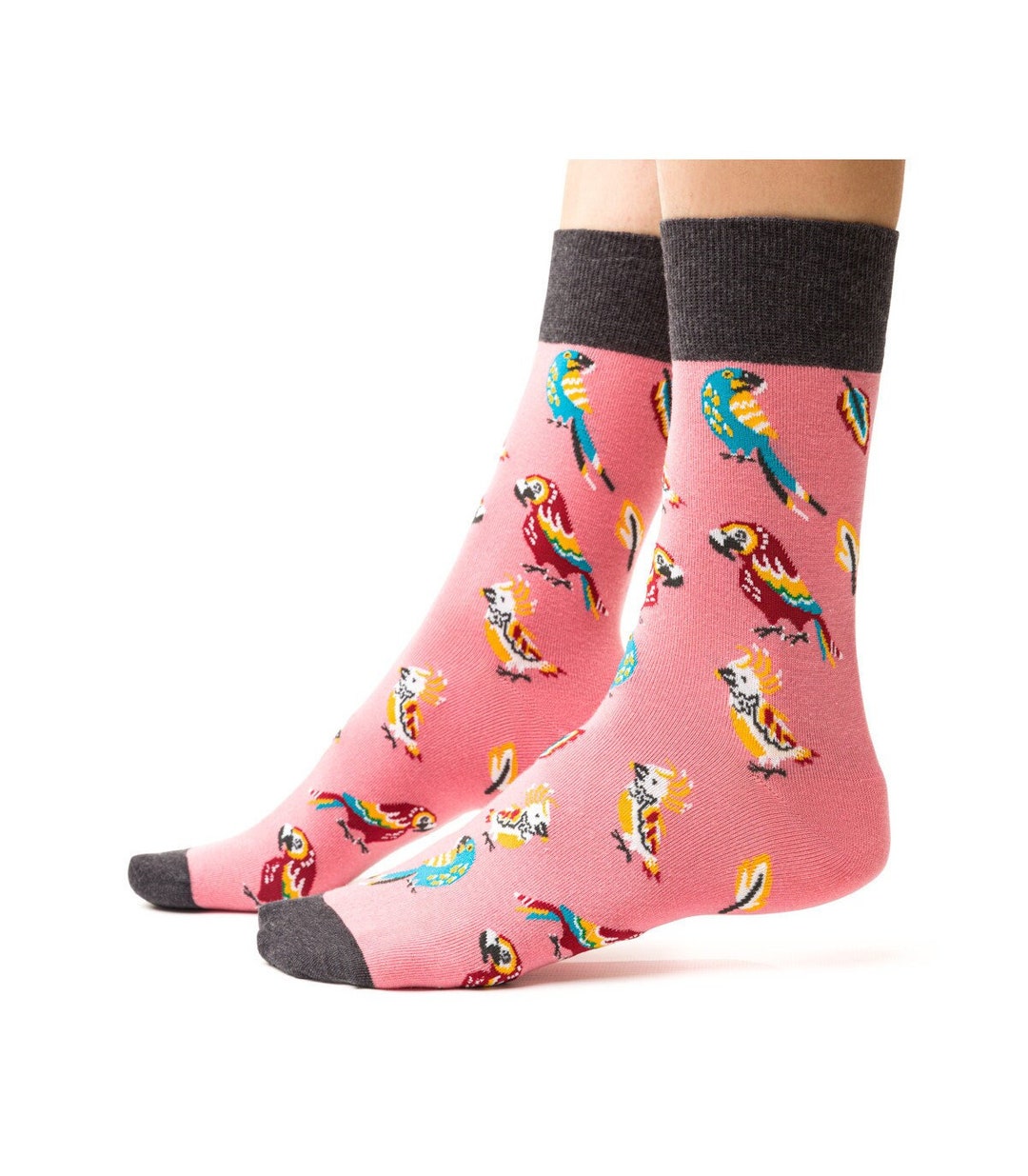 Parrot Colorful Parrots Bird Unisex Socks, Funny Socks, Cozy Socks, Men ...