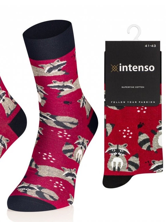 Raccoon Racoon Coon Men Socks, Unisex Socks, Funny Socks, Cozy Socks ...