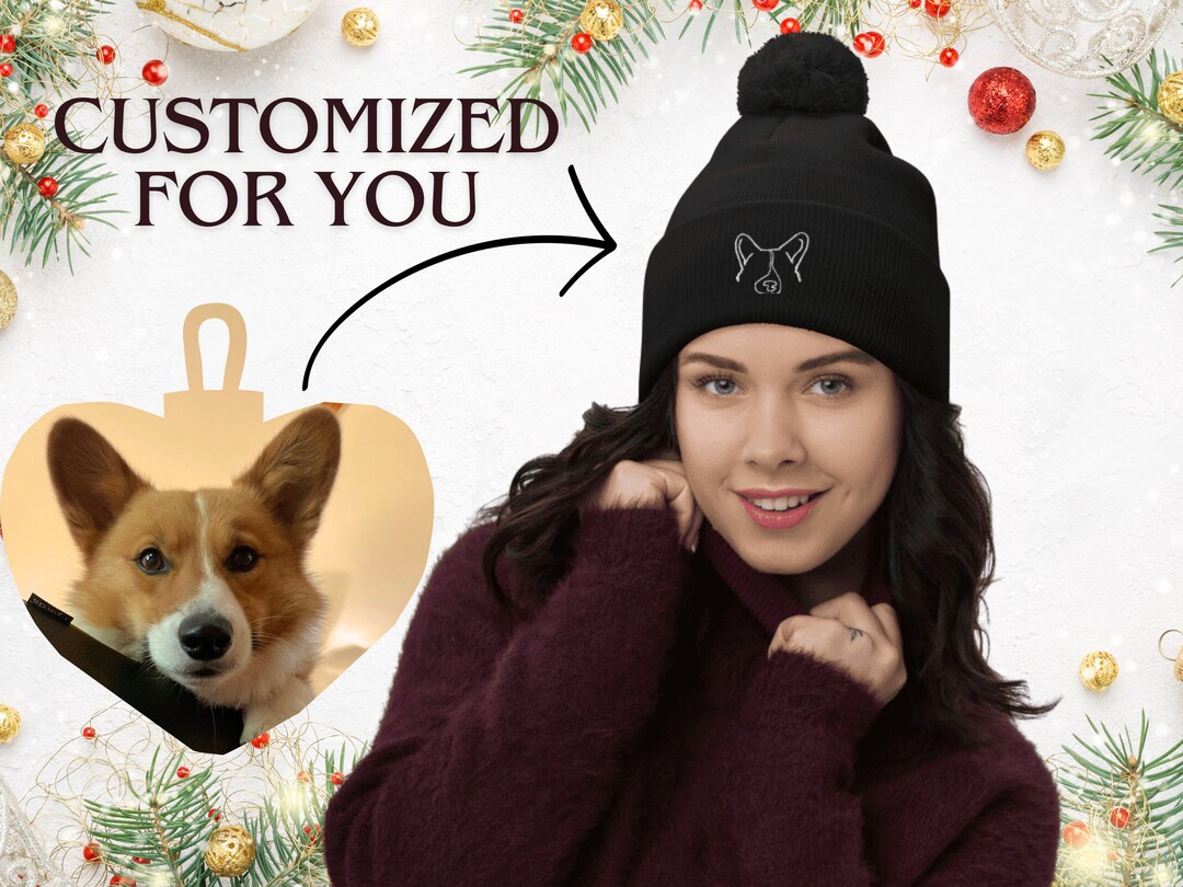 Personalized Embroidered Winter Beanie, Pet Gift, Personalized Pet Mom ...