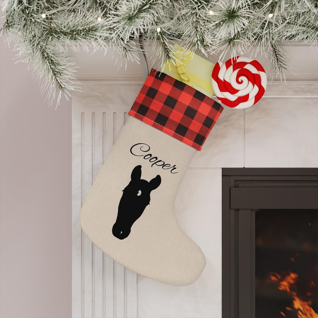 Custom Horse Stocking, Christmas Horse Stocking, Personalized Stocking ...