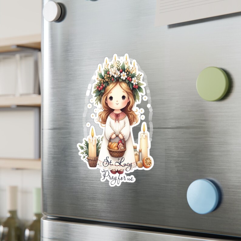 St. Lucy of Syracuse Sticker, Patron Saint of the Blind, Pray for Us ...
