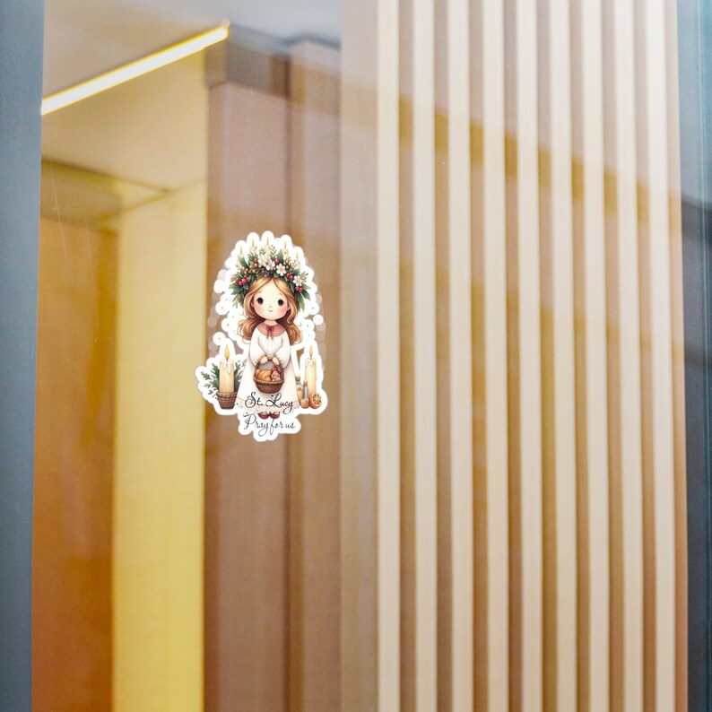 St. Lucy of Syracuse Sticker, Patron Saint of the Blind, Pray for Us ...