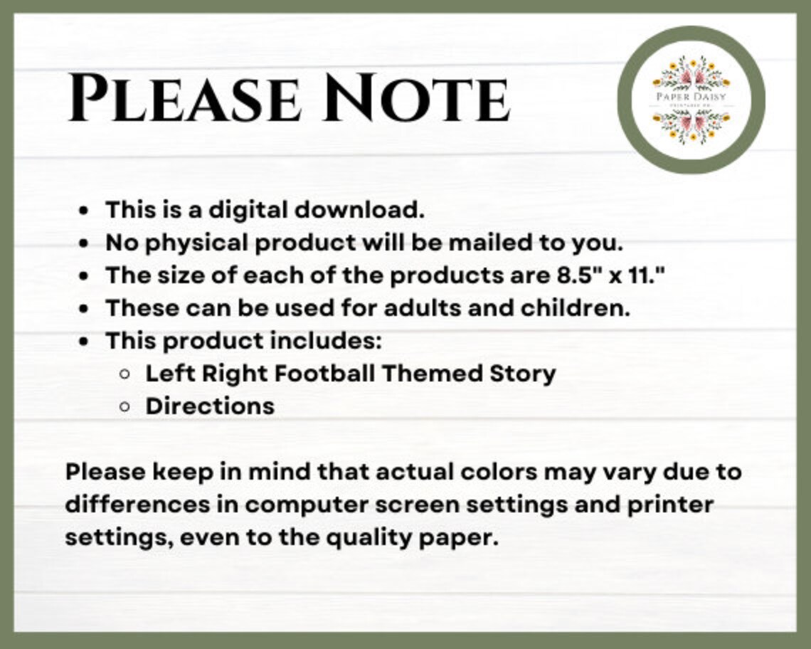 Football Left Right Game: Party Icebreaker (digital Download) - Etsy