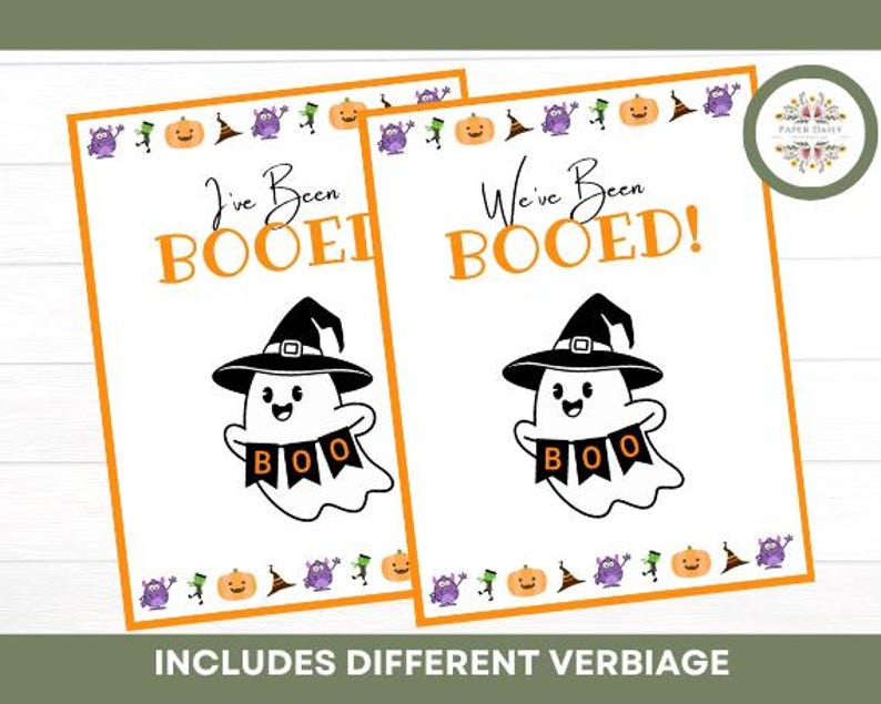 You've Been Booed Printable Digital Download, Halloween Activity ...
