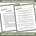 New Year's Left Right Game, New Year Printable, Adults, Kids, Pass the ...