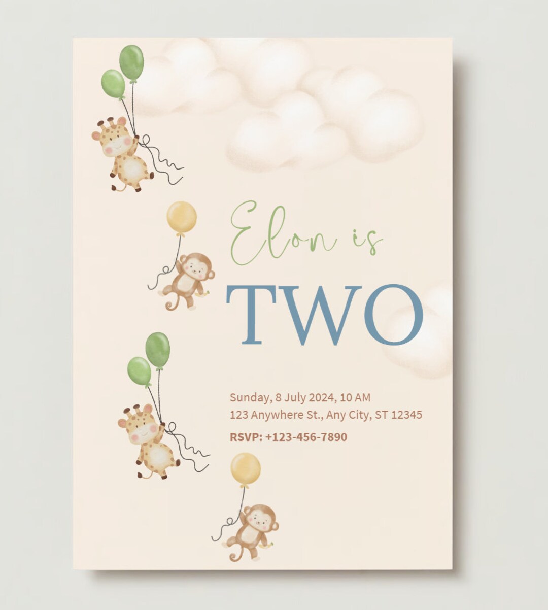 Editable Birthday Invitation, Printable Birthday Party Invitation ...