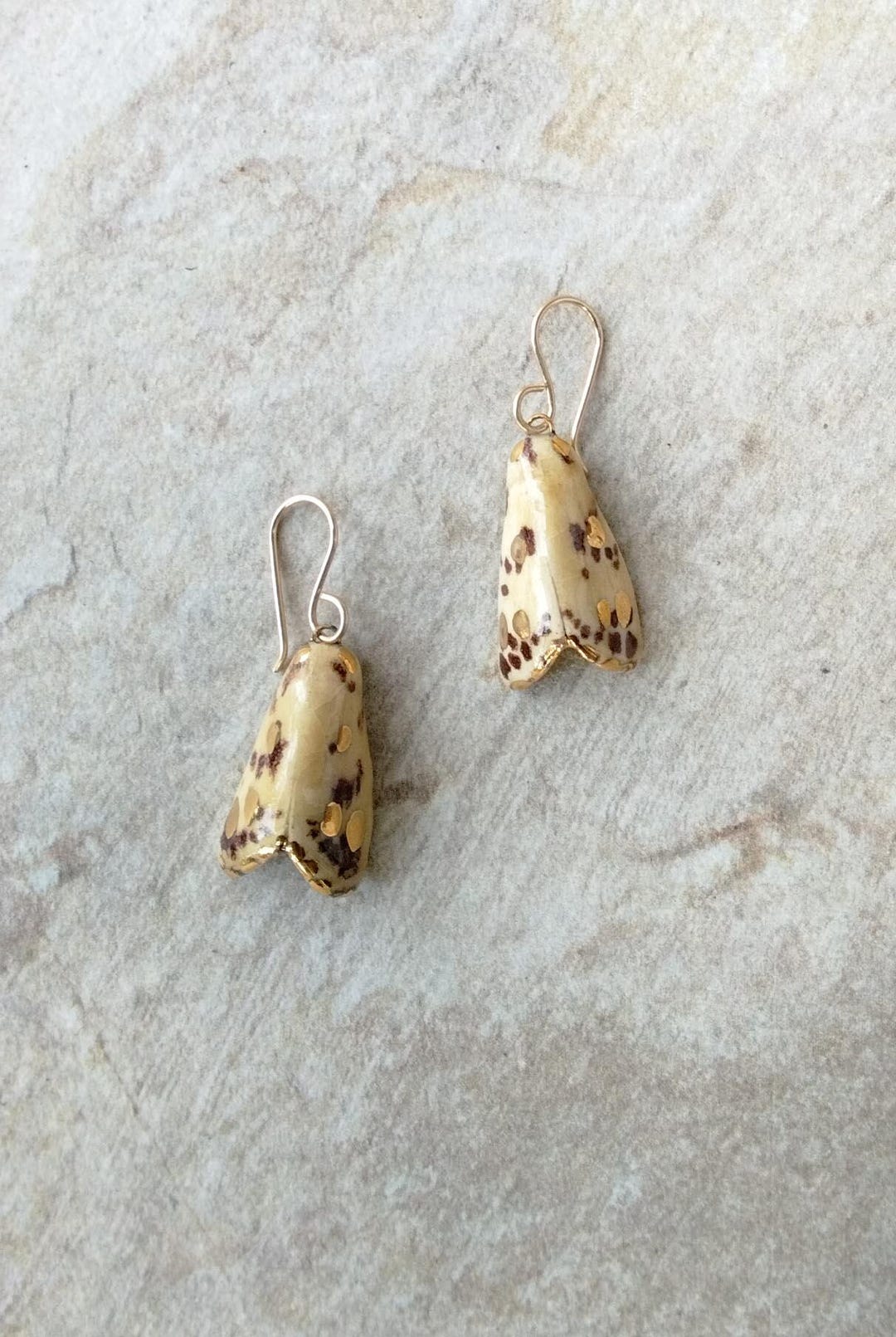 Ceramic Butterfly Earrings: Ceramic Moth Figurines, Latte Glaze ...