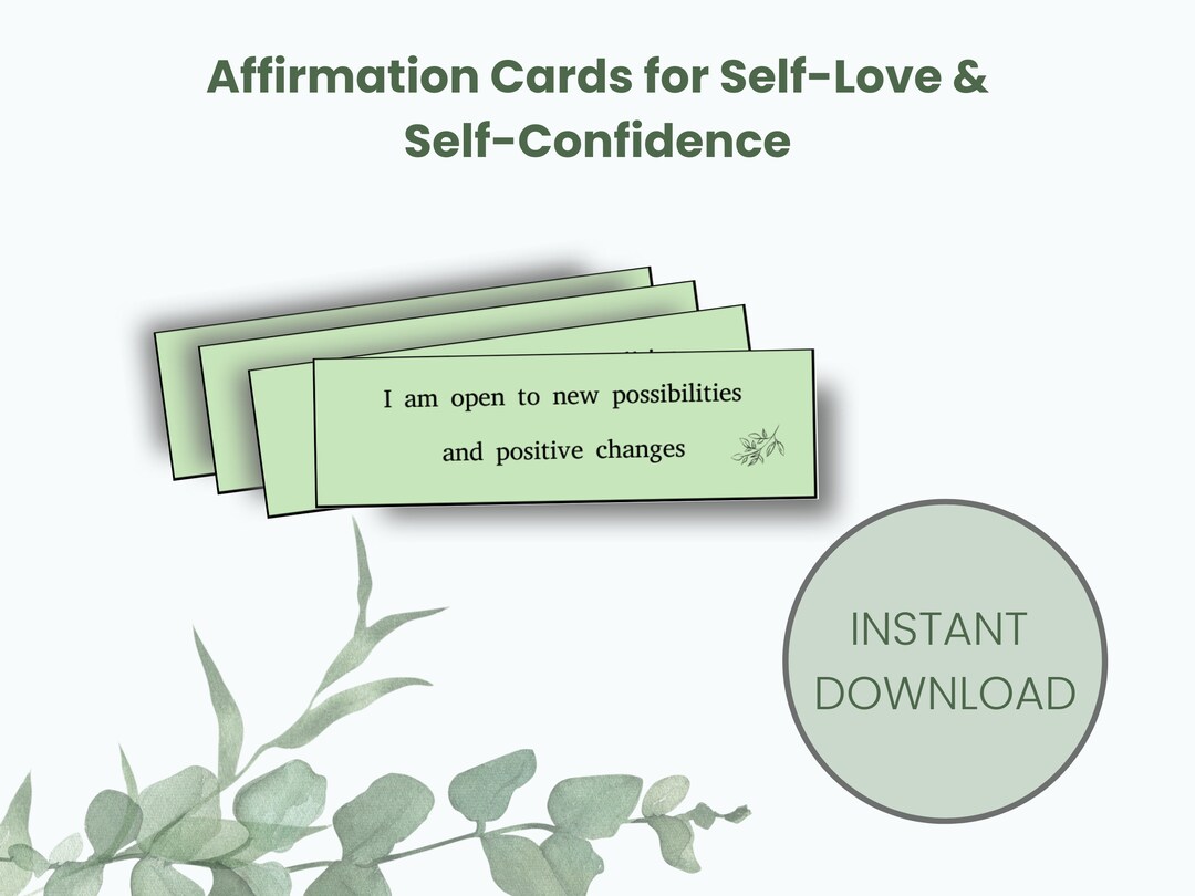 Printable Affirmation Cards Daily Positivity Self-love & - Etsy