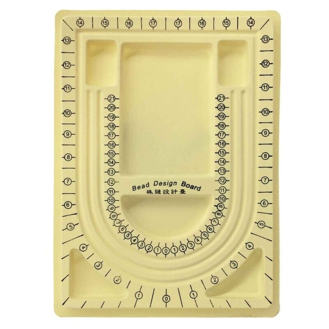 Yellow Beading Board, Bead Measurement Plate, Jewellery Making Board ...