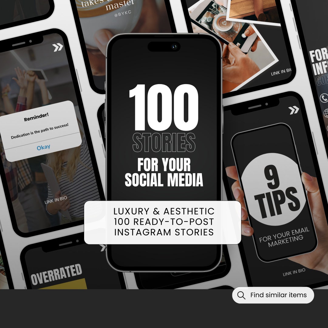 100 Instagram Story Post Templates Editable Story Post Templates Stand ...
