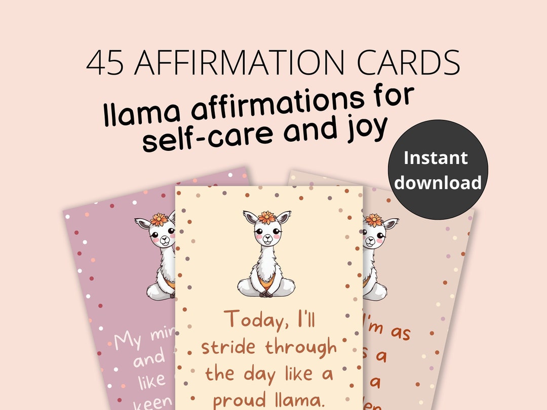 Funny Affirmation Cards Printable Self Worth Affirmations Positive ...