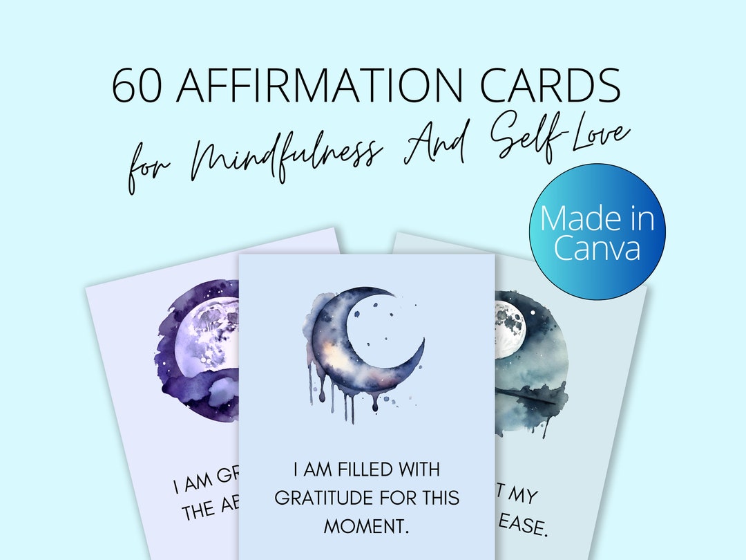 60 Affirmation Cards Printable Positive Cards Positive - Etsy