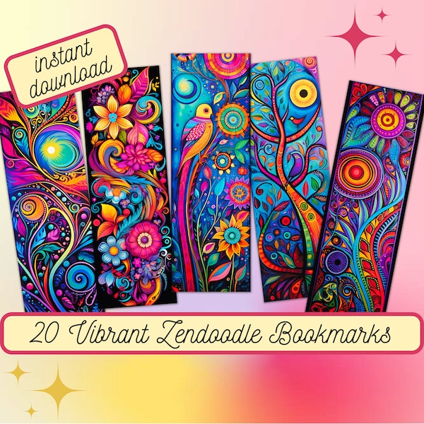 Zendoodle Bookmark - Etsy