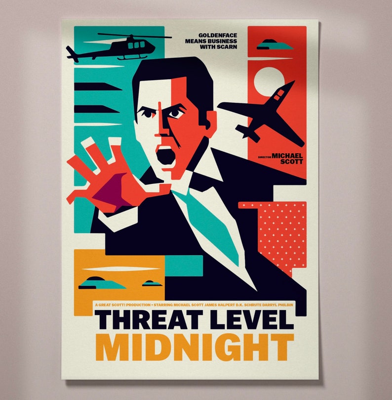 The Office Poster - Threat Level Midnight - Pdfs + Vector AI File - Etsy