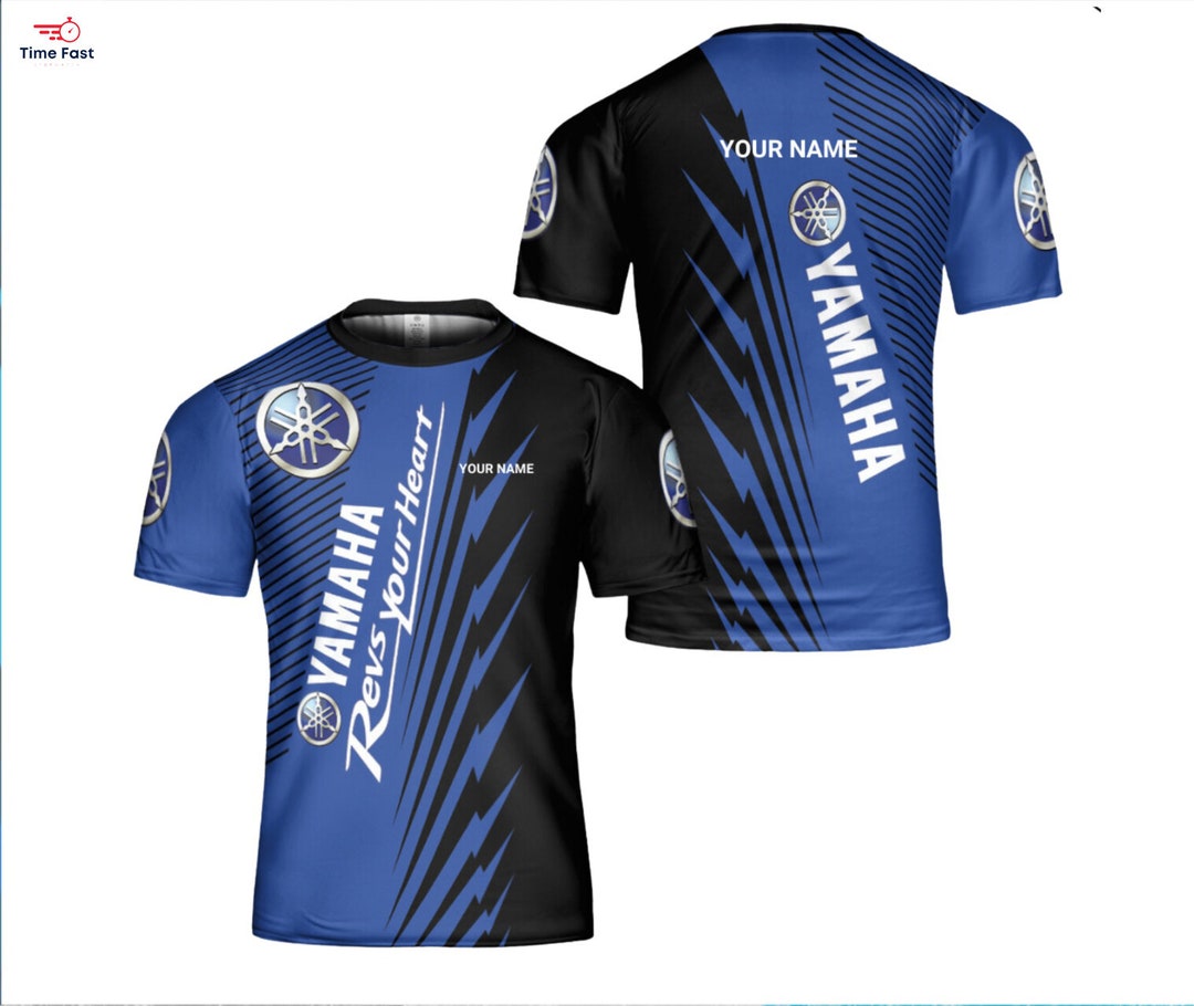 Personalized YAMAHA Logo Racing Team 3D Print Blue T-shirt All - Etsy
