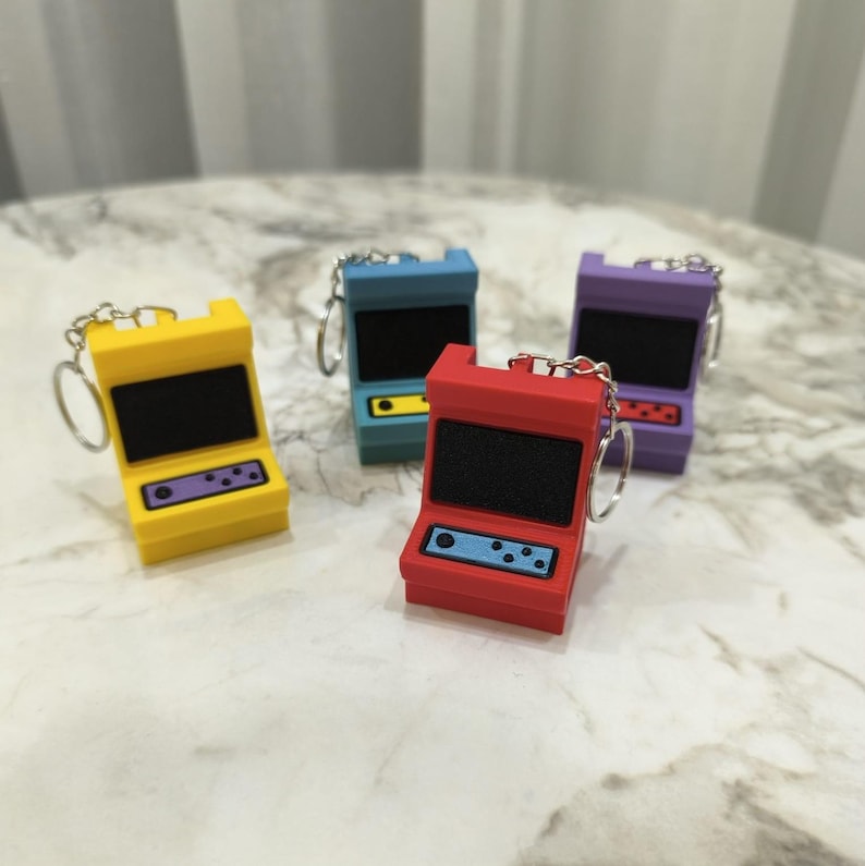 Retro Arcade Keychain (3D Printable STL Files) - Etsy