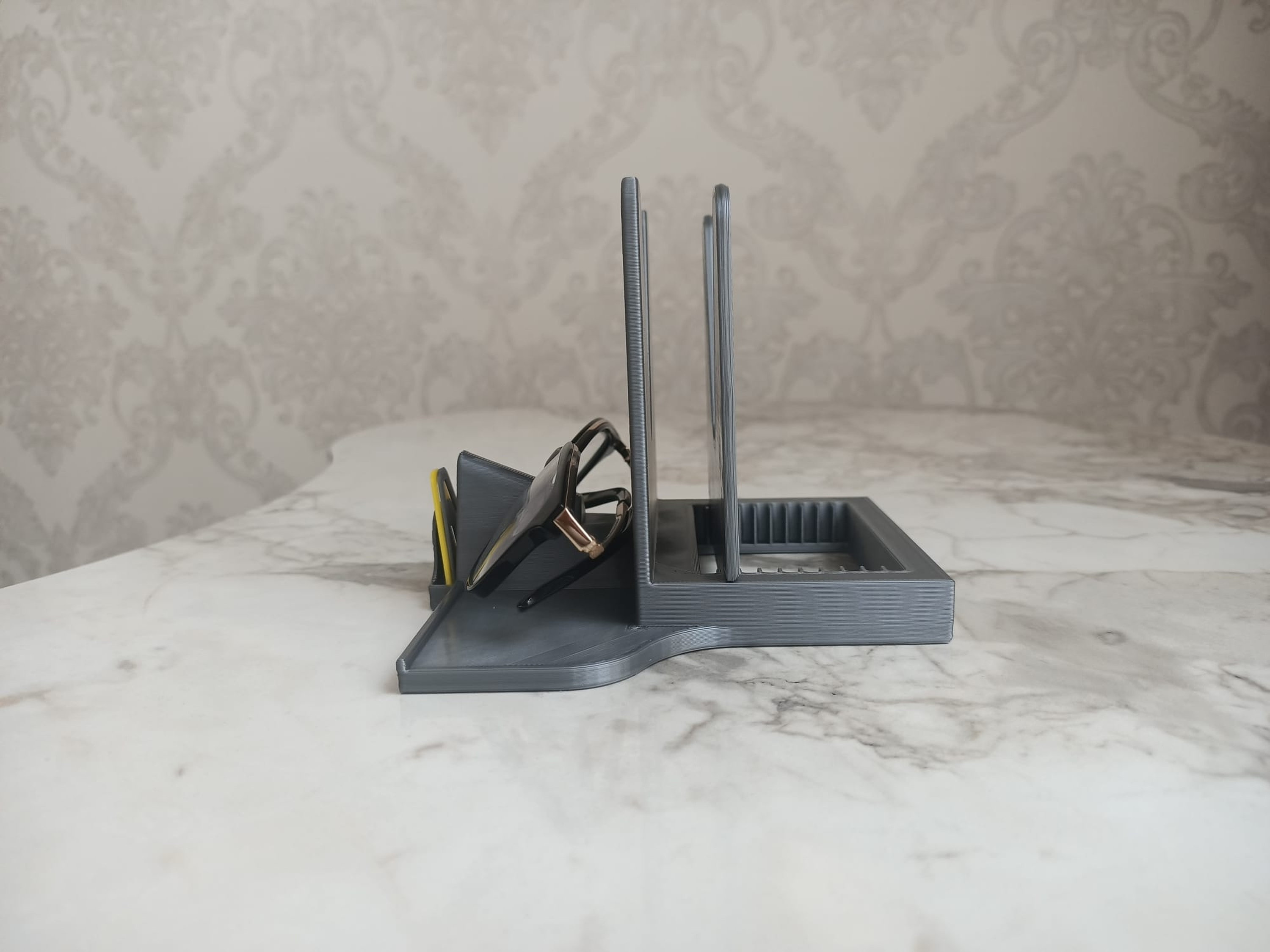 3D Print Book Holder Model With Glasses Compartment and Bookmark - Etsy