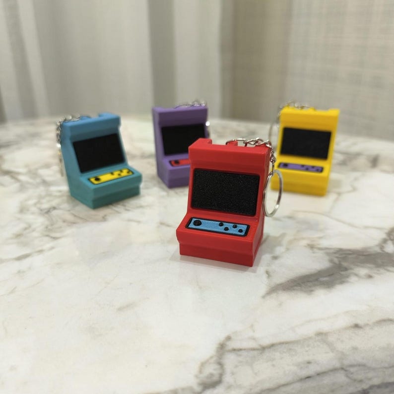 Retro Arcade Keychain (3D Printable STL Files) - Etsy