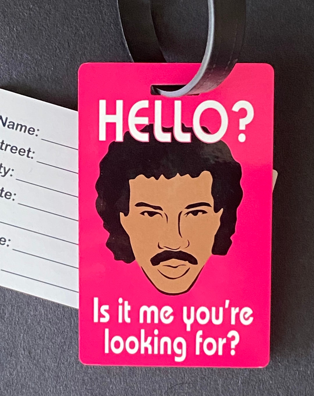 Luggage Tag: "hello? is It Me You’re Looking For?" Lionel Richie Bag ...