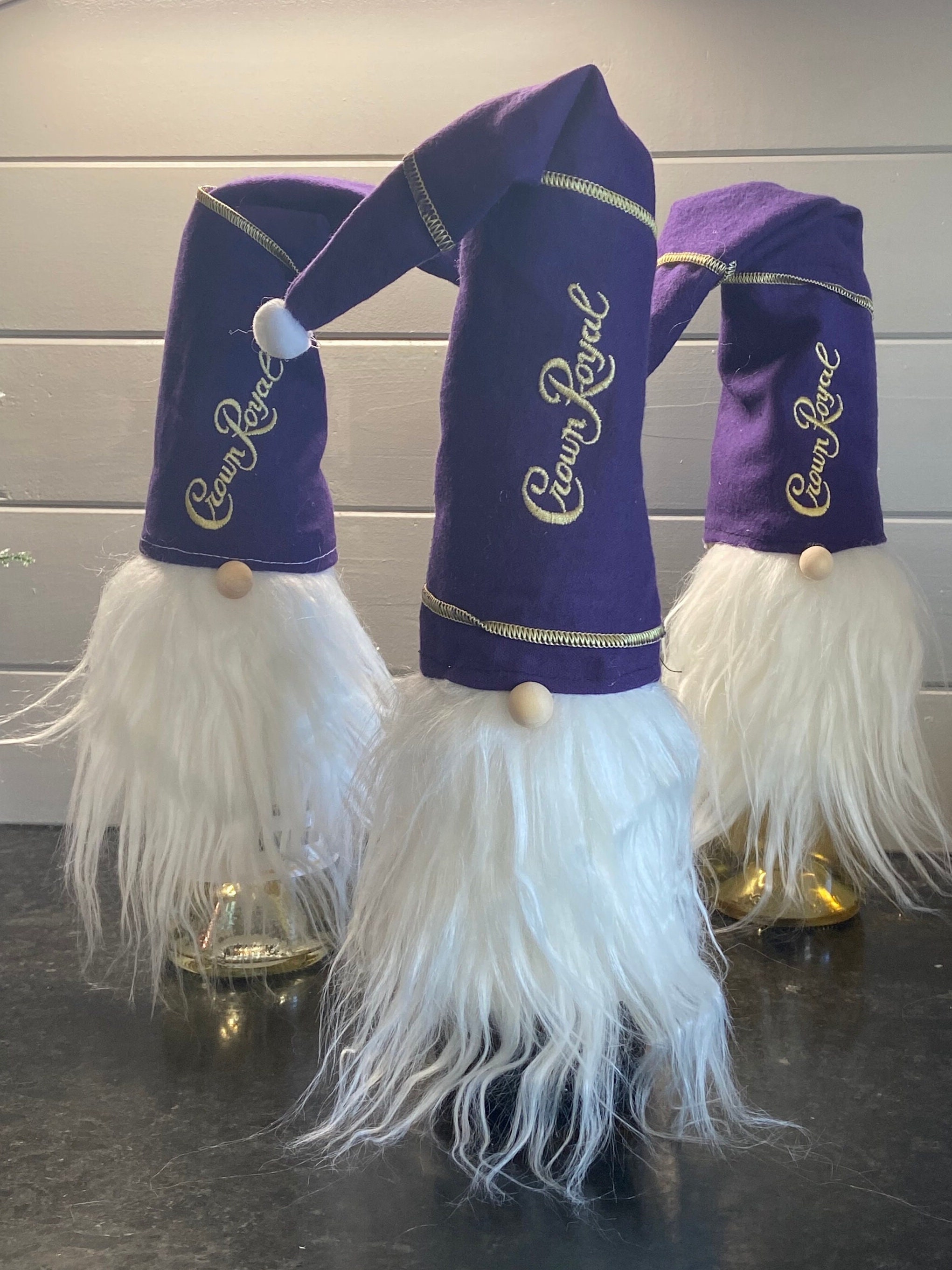 Upcycled Crown Royal Bag Gnome Wine Bottle Topper - Etsy