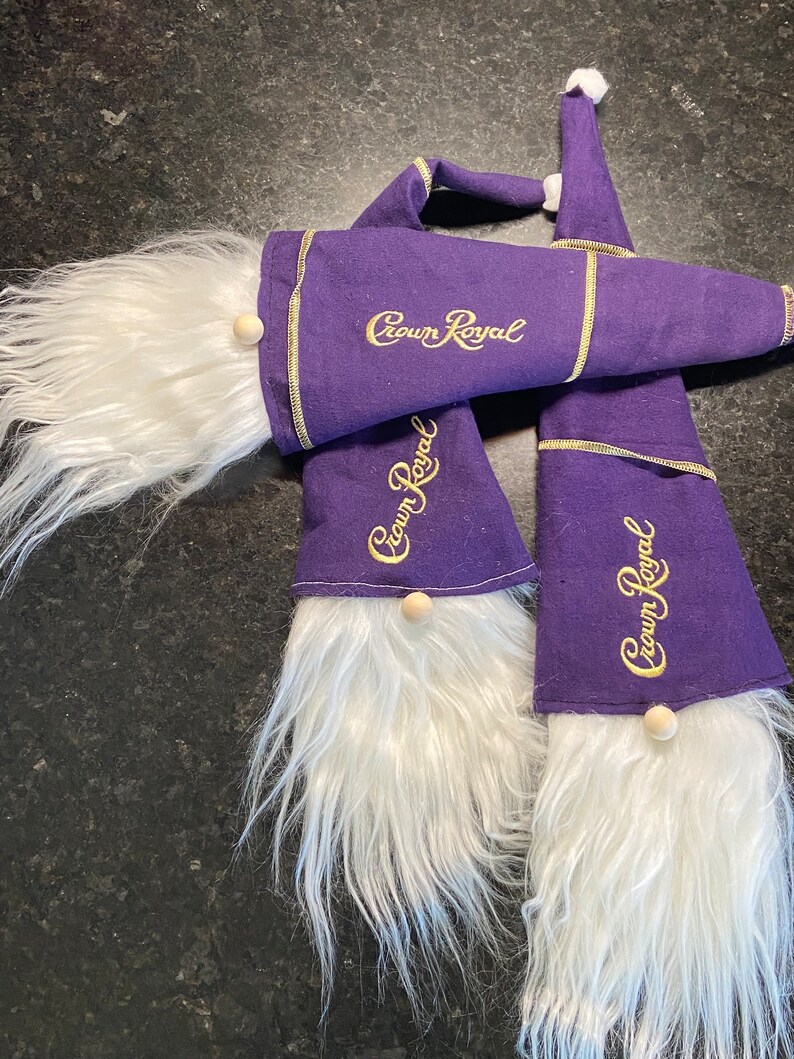 Upcycled Crown Royal Bag Gnome Wine Bottle Topper - Etsy