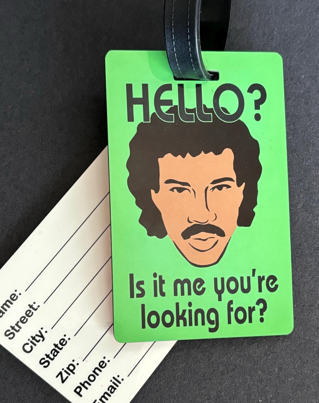 Luggage Tag: "hello? is It Me You’re Looking For?" Lionel Richie Bag ...