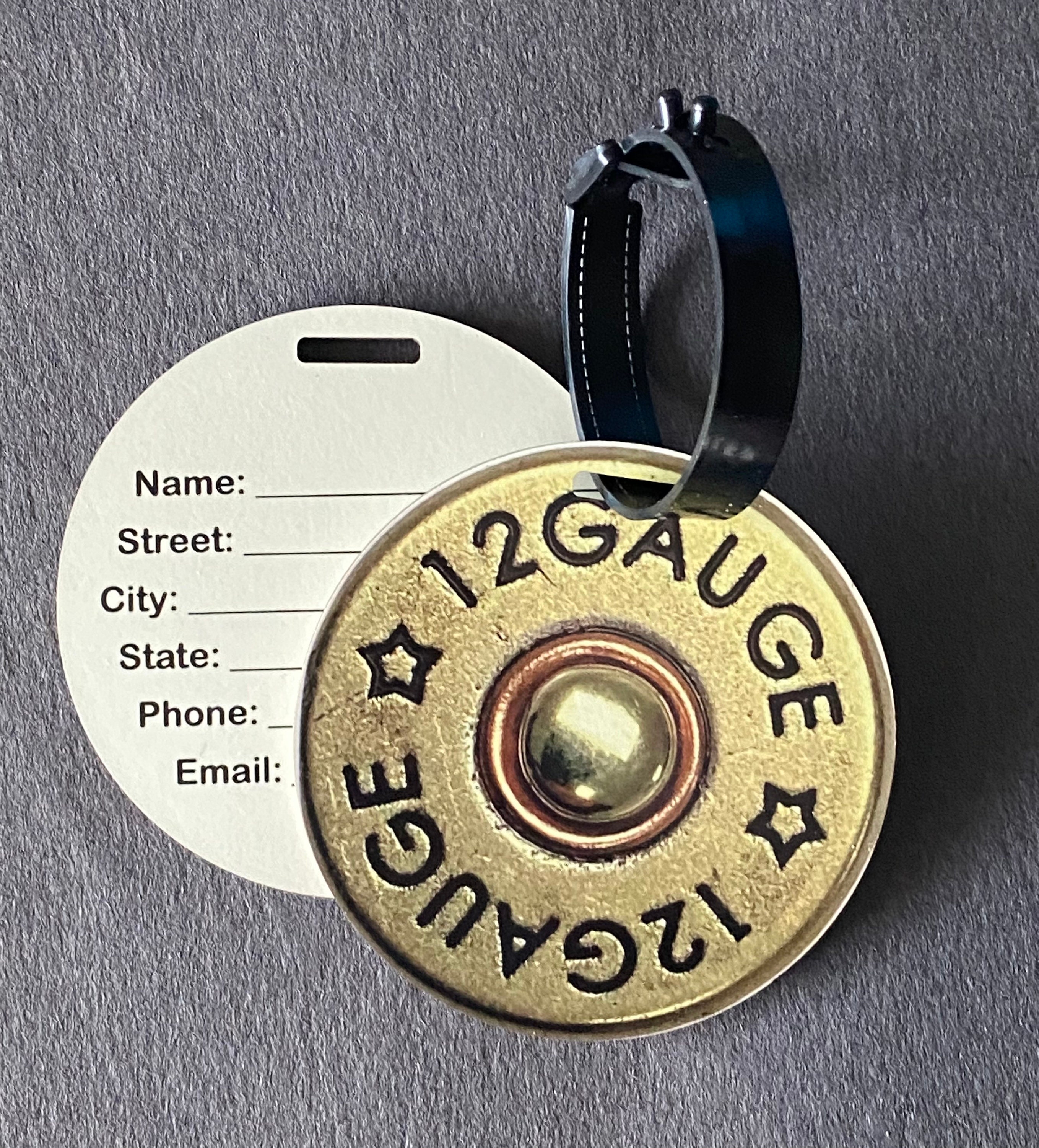 Gear Bag Tag: Trap Shooting, Skeet Shooting 12 Gauge Shotgun Shell ...