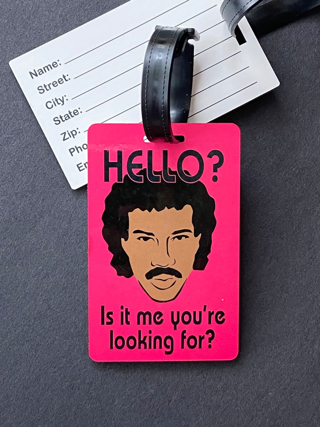 Luggage Tag: "hello? is It Me You’re Looking For?" Lionel Richie Bag ...