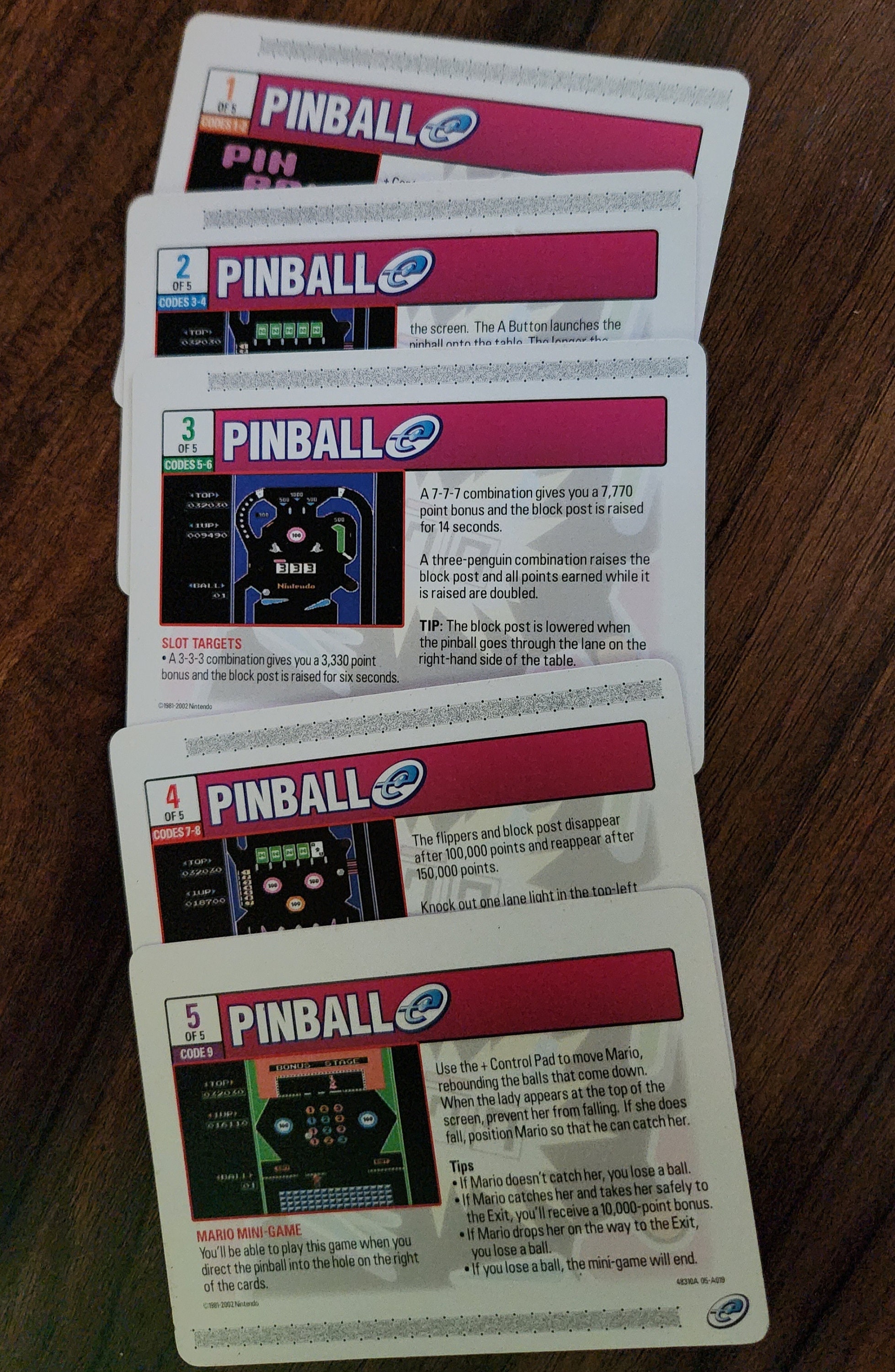 Pinball Game Boy Advance E Reader Cards - Etsy