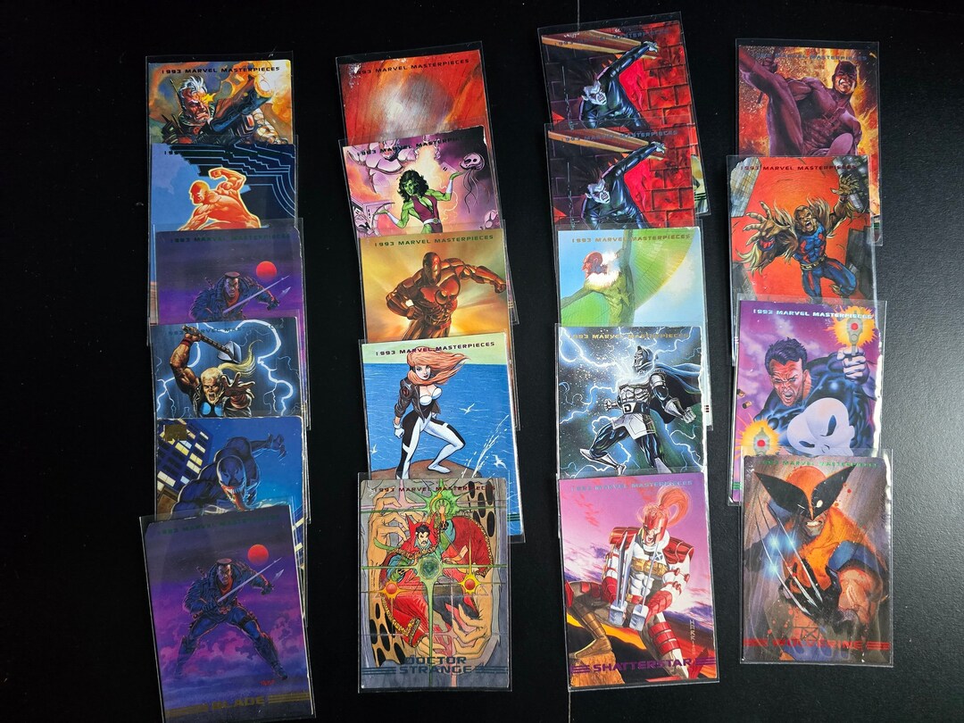 1993 Marvel Masterpiece Cards Lot of 20 - Etsy