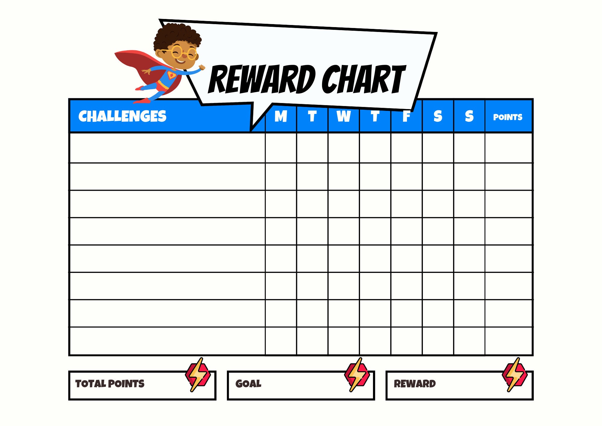 Superhero Reward Charts - Etsy