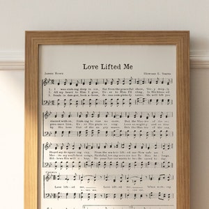Love Lifted Me - Printable Hymn - Sheet Music Hymn - -INSTANT DOWNLOAD ...