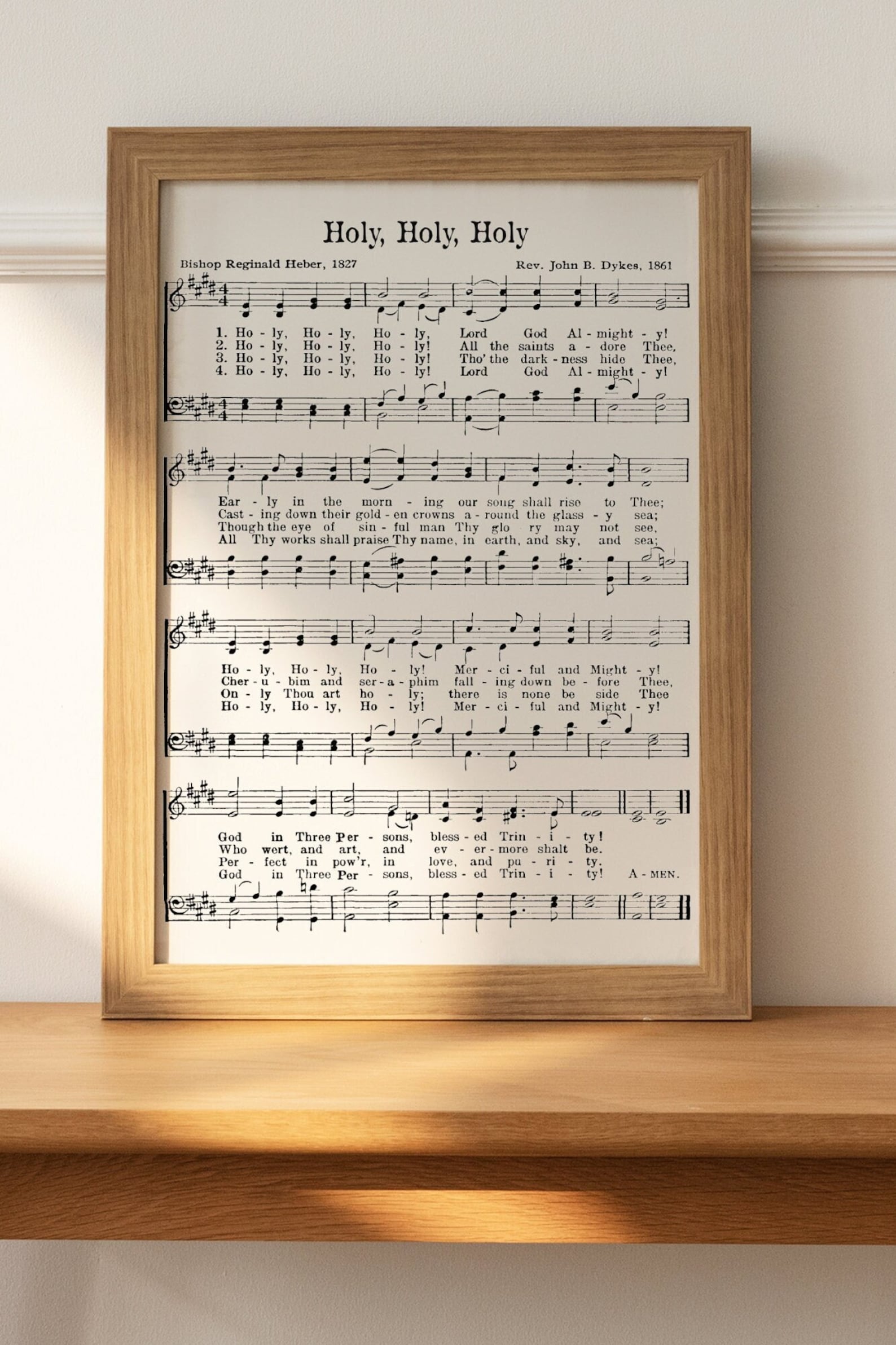 Holy, Holy, Holy - Printable Hymn - Sheet Music Hymn -INSTANT DOWNLOAD ...
