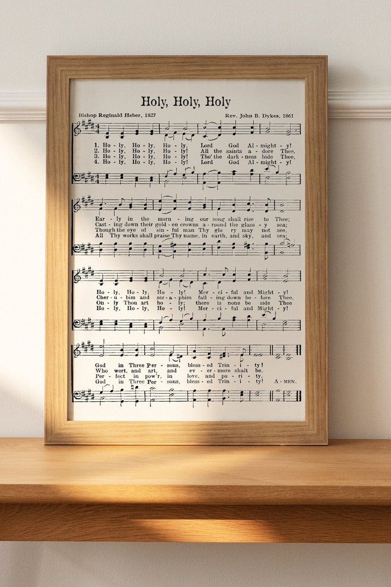 Holy, Holy, Holy - Printable Hymn - Sheet Music Hymn -INSTANT DOWNLOAD ...