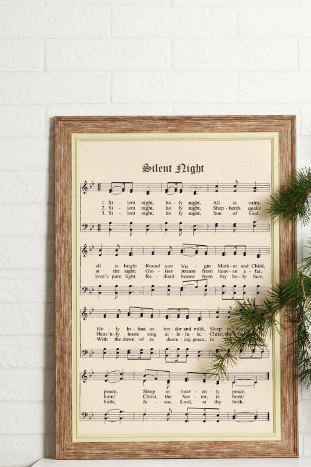 Silent Night Christmas Hymn - Printable Hymn - Christmas Sheet Music ...