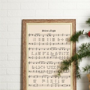 Silent Night Christmas Hymn Printable Hymn Christmas Sheet Music ...