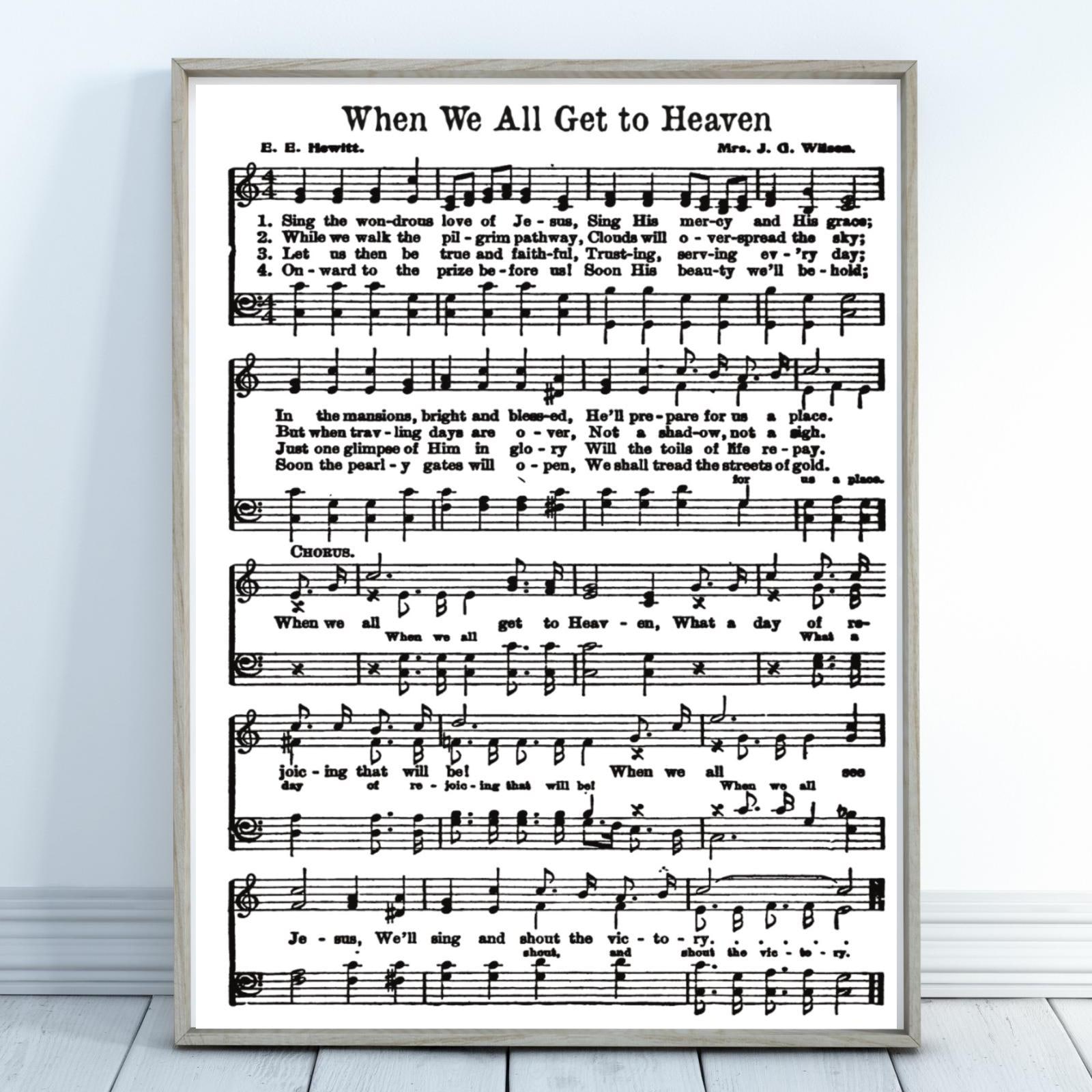 When We All Get to Heaven - Printable Hymn - Christian Art -INSTANT ...