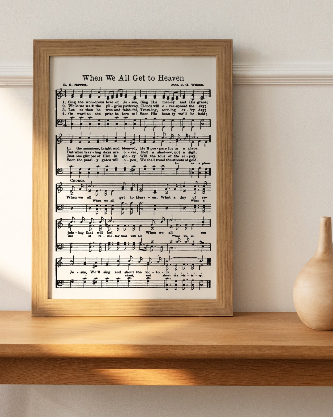 When We All Get to Heaven Printable Hymn Christian Art INSTANT DOWNLOAD ...